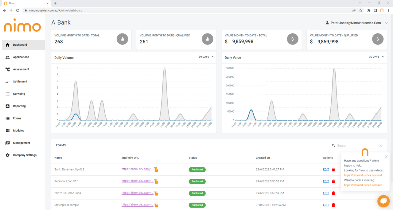 Nimo Industries | Nimo Industries - Online lending process automation